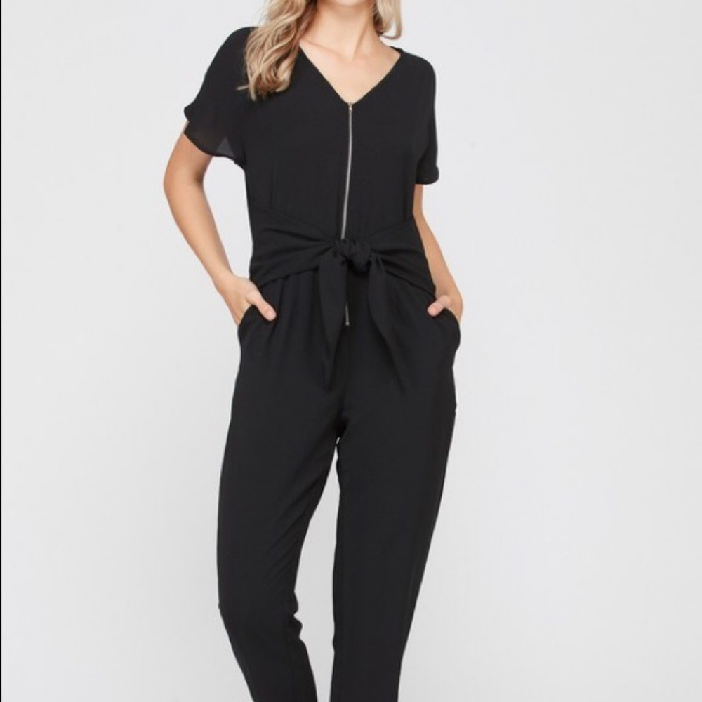 Polagram Black Jumpsuit With Maple Leaves - Gem